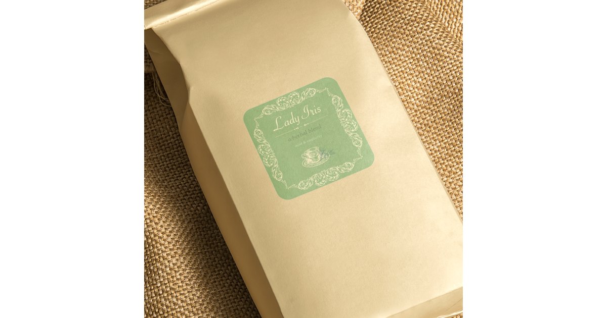 Vintage custom herbal tea label | Zazzle