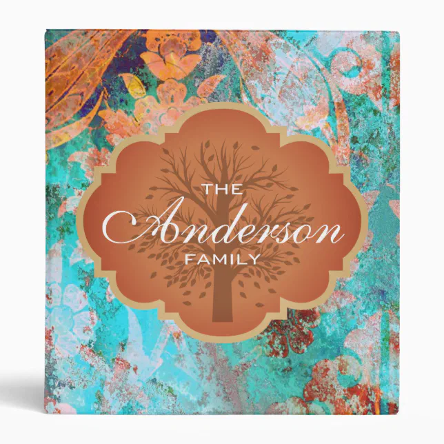 Vintage Custom Name Family Tree Genealogy Binder | Zazzle