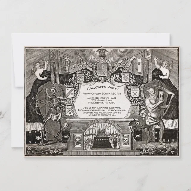 Vintage Customizable Creepy Invitation | Zazzle