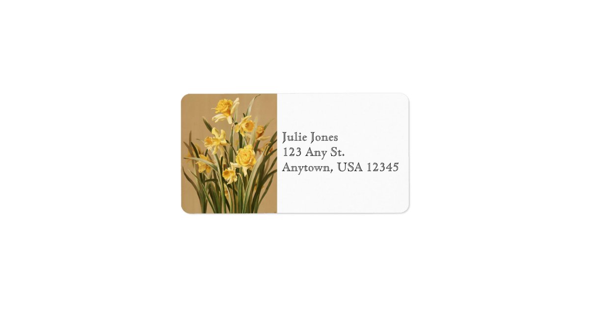 Vintage Daffodils Address Labels | Zazzle