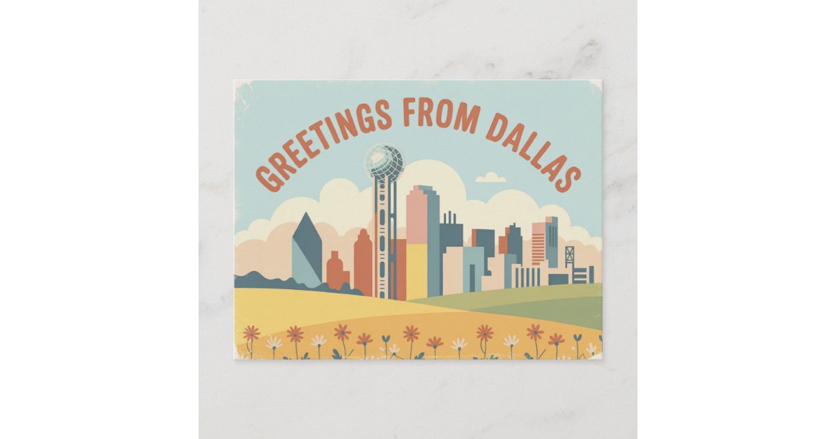 Vintage Dallas Postcard | Greetings from Dallas | Zazzle