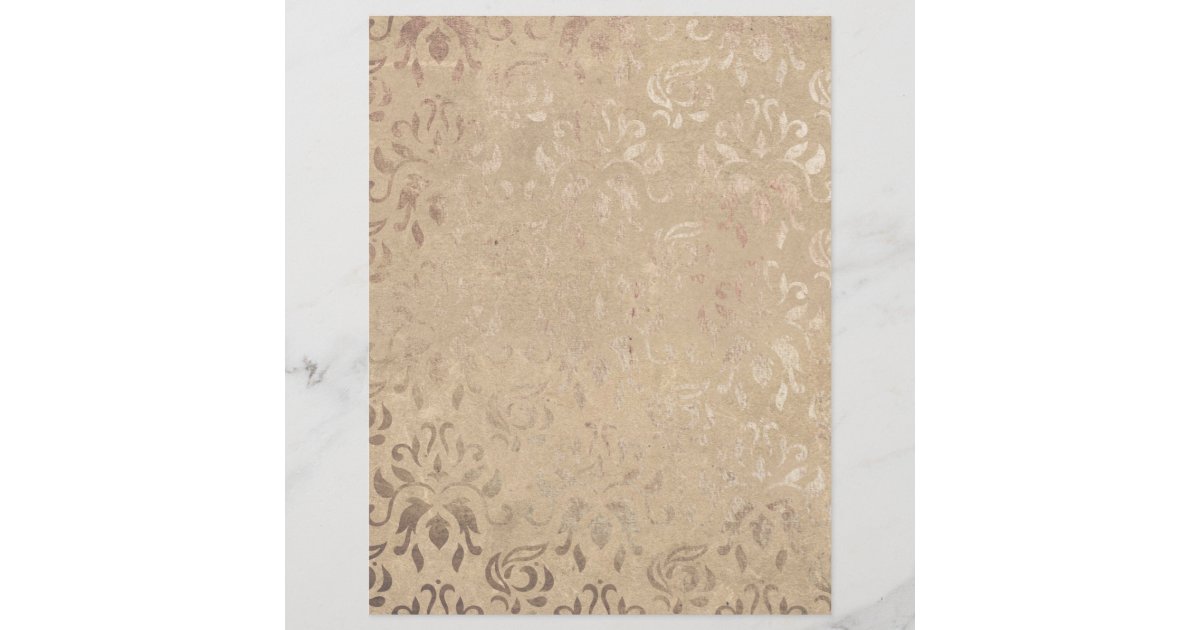 Vintage Damask Patterned Scrapbook Paper | Zazzle