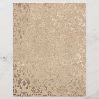 Vintage Damask Patterned Scrapbook Paper | Zazzle