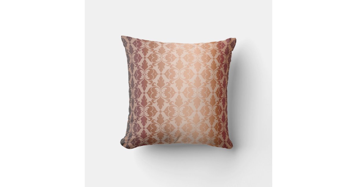 Vintage Damask Throw Pillow | Zazzle