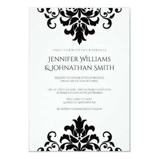 Vintage damask wedding invitations | Zazzle.com