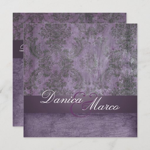 Vintage Damask Wedding Invitations | Zazzle