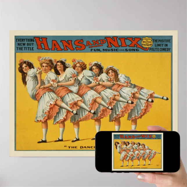 Vintage Dance Troop Advertisement Poster | Zazzle