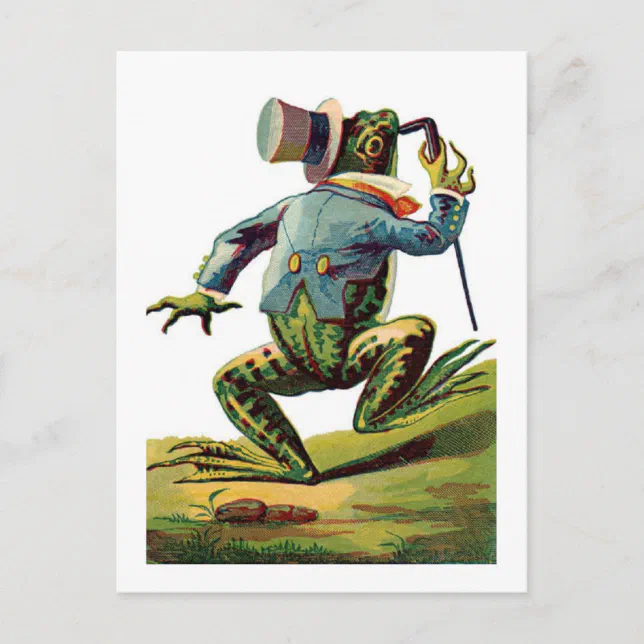 Vintage Dancing Frog Postcard | Zazzle