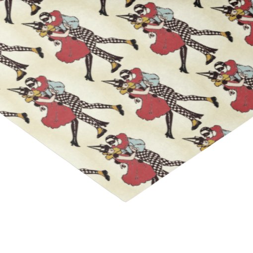 Vintage Dancing Harlequin Tissue Paper | Zazzle