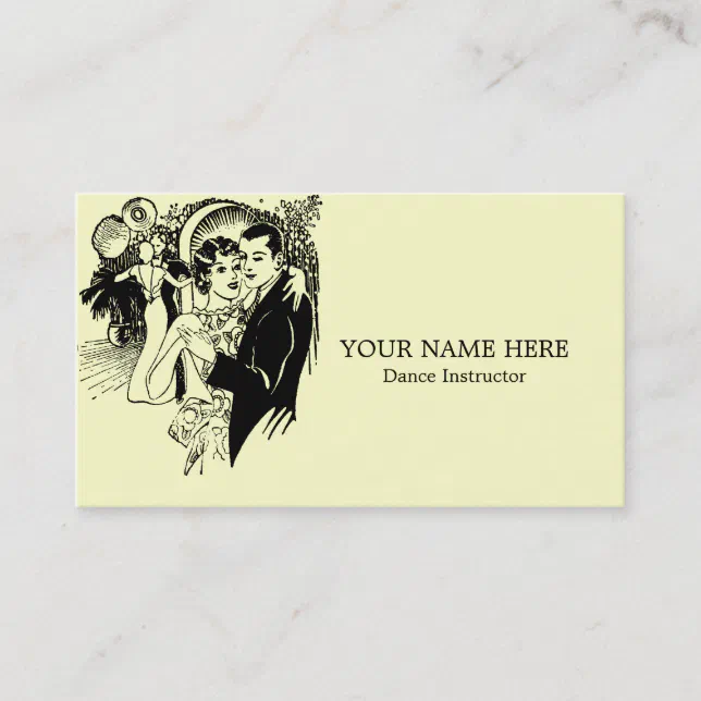 Vintage Dancing Instructor Business Card Template | Zazzle
