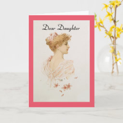 Vintage Dear Daughter Card | Zazzle