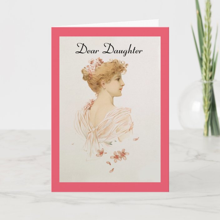 Vintage Dear Daughter Card | Zazzle.com