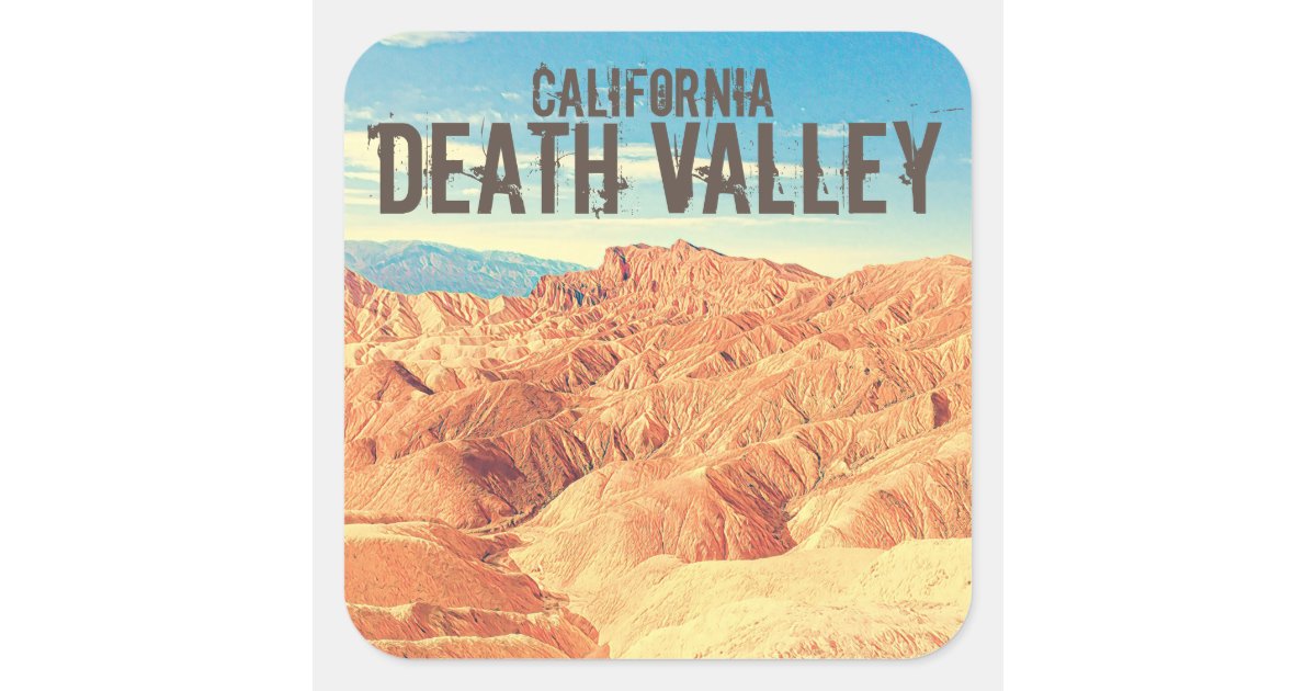 Vintage Death Valley California Desert sticker | Zazzle