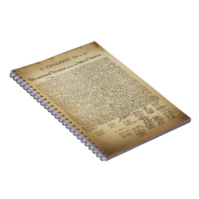 Vintage Declaration of Independence Notebook | Zazzle