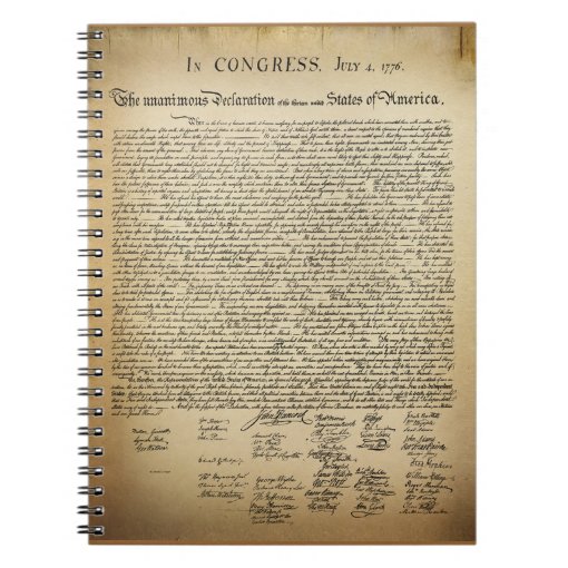 Vintage Declaration of Independence Notebook | Zazzle