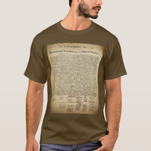 Vintage Declaration of Independence T-Shirt | Zazzle