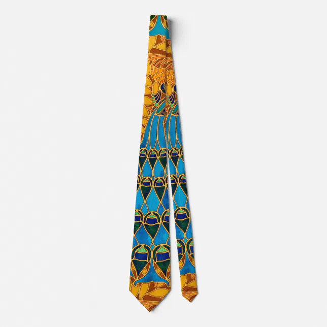Vintage Decorative Art Nouveau Peacocks and Tree Neck Tie | Zazzle