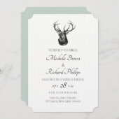 Vintage Deer Wedding Invitation | Zazzle