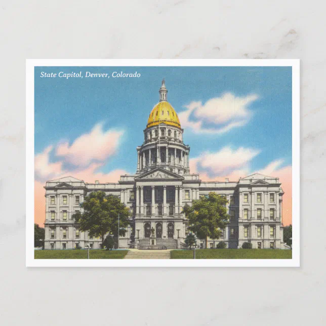 Vintage Denver Colorado State Capitol Building Postcard | Zazzle