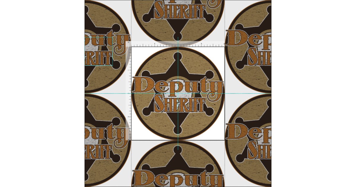 Vintage Deputy Sheriff Fabric | Zazzle