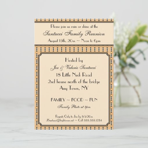 Vintage Design-Reunion, Event, Party Invitation | Zazzle