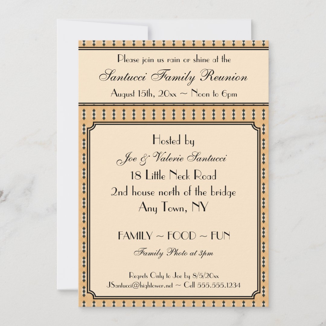 Vintage Design-Reunion, Event, Party Invitation | Zazzle