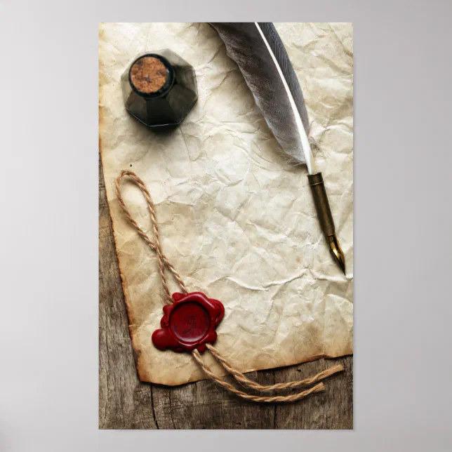 Vintage Desk Poster | Zazzle