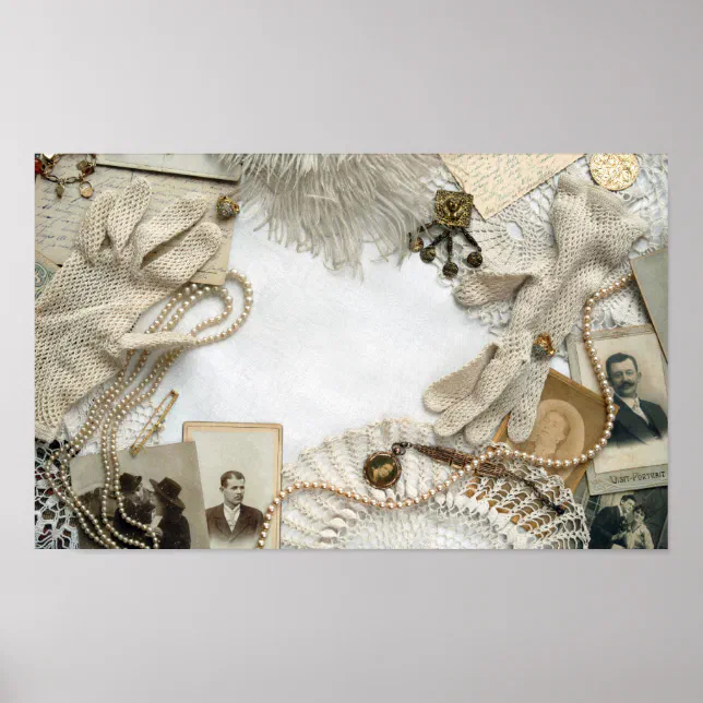 Vintage Desk Poster | Zazzle