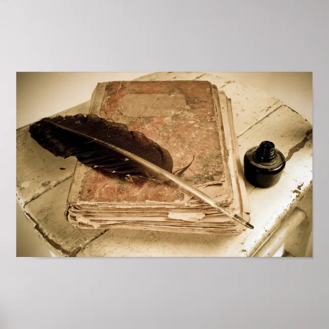 Vintage Desk Poster | Zazzle