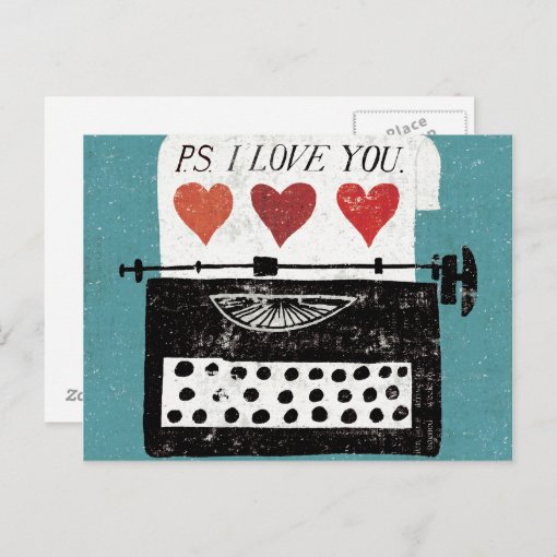Vintage Desktop - Typewriter Postcard | Zazzle