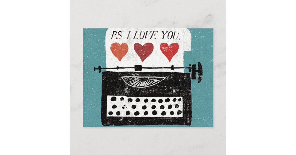 Vintage Desktop - Typewriter Postcard | Zazzle