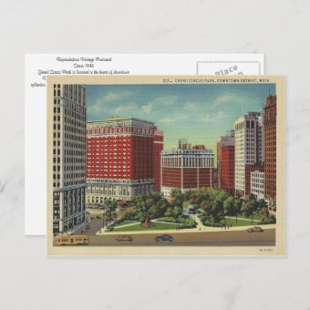 Vintage Detroit Michigan Postcard | Zazzle