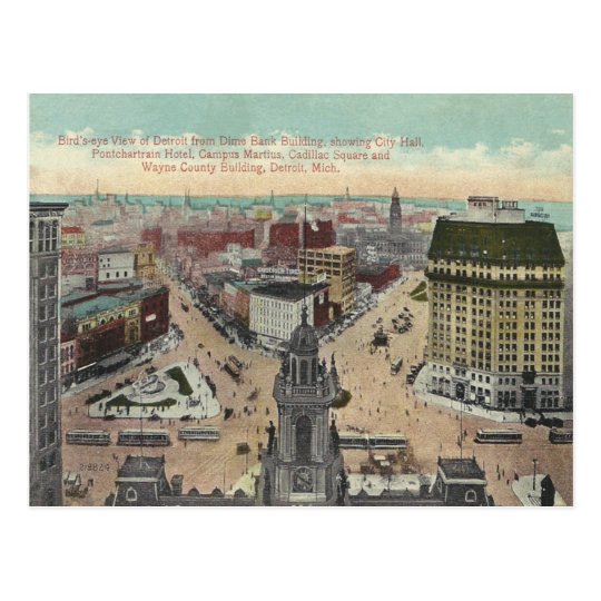 Vintage Detroit Michigan Postcard | Zazzle.com