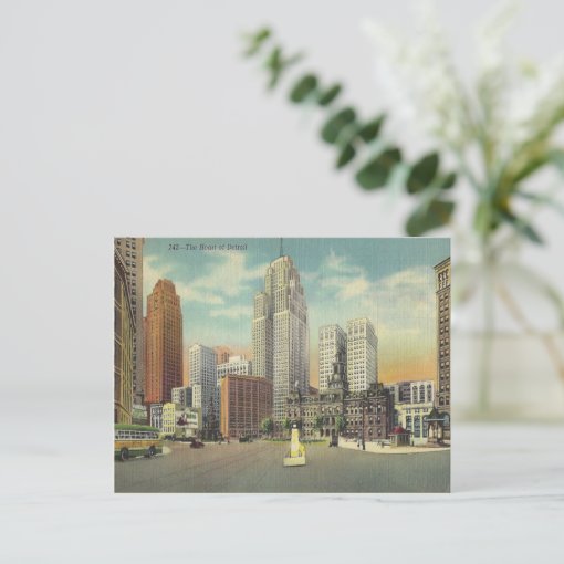 Vintage Detroit Michigan Postcard | Zazzle