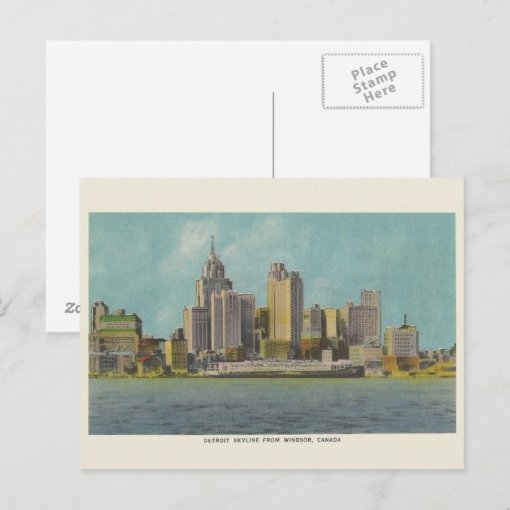 Vintage Detroit Michigan Travel Postcard | Zazzle