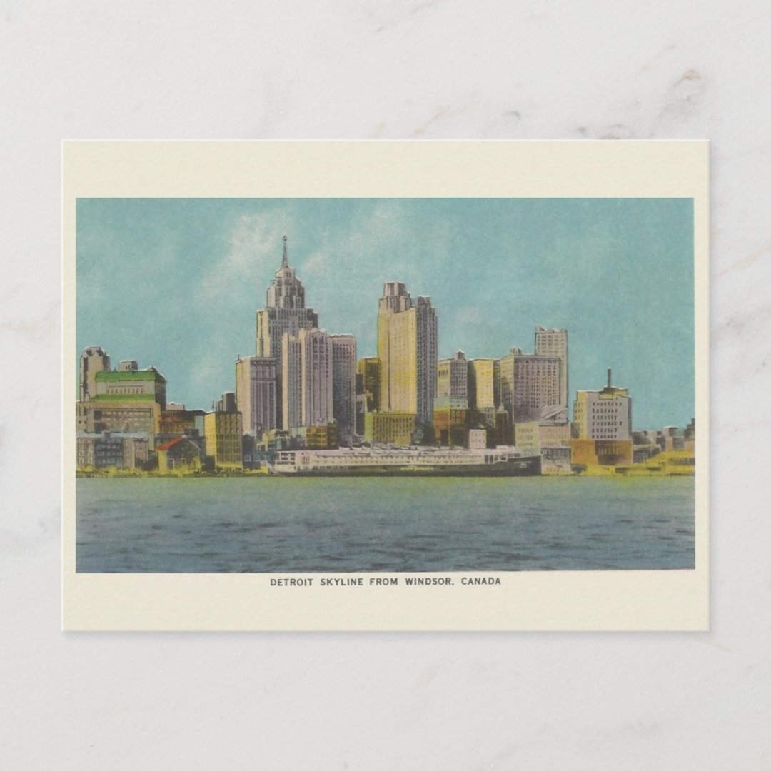 Vintage Detroit Michigan Travel Postcard | Zazzle