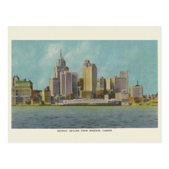 Vintage Detroit Michigan Travel Postcard | Zazzle.com