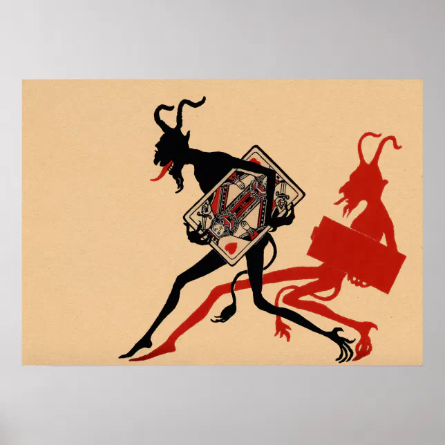 Vintage Devil Art Poster | Zazzle
