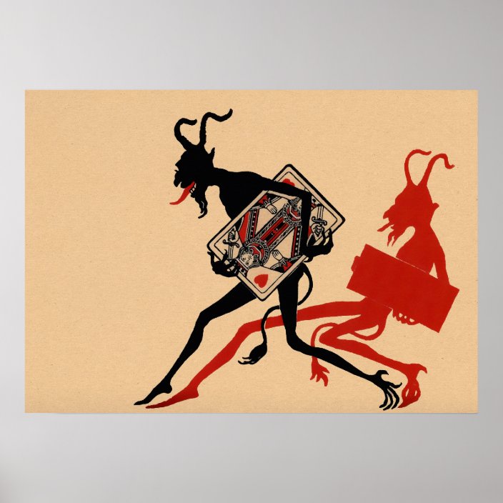 Vintage Devil Art Poster | Zazzle.com