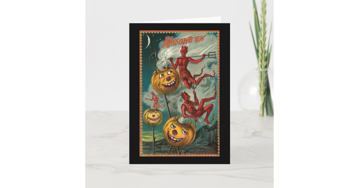 Vintage Devil Card | Zazzle