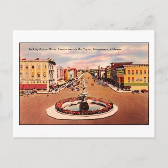 Vintage Dexter Avenue, Montgomery AL Postcard | Zazzle.com