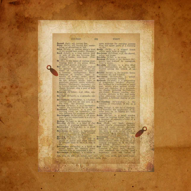 Vintage Dictionary Page Scrapbook Paper | Zazzle