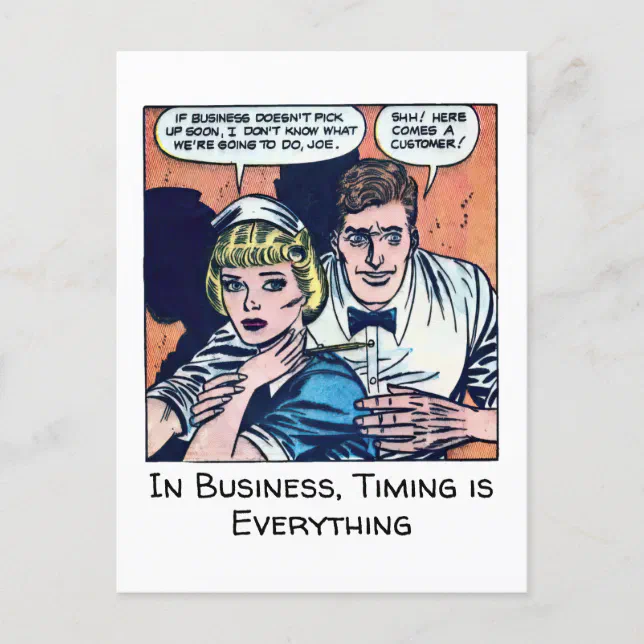 Vintage Diner Scene from 1950s Horror Comics Postcard | Zazzle