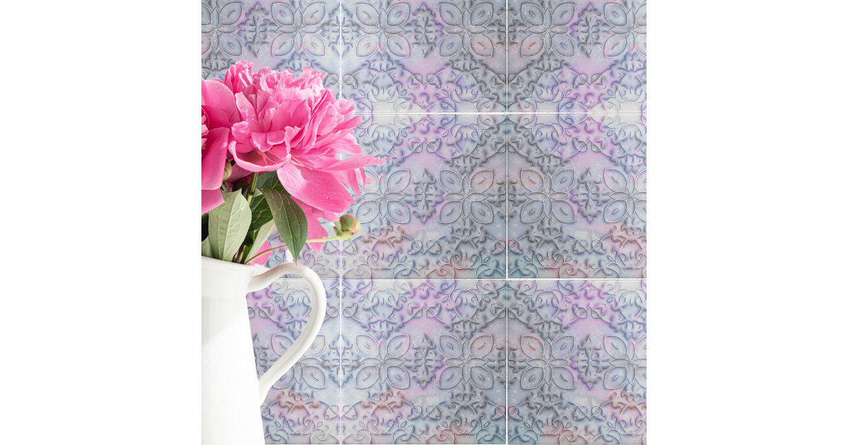 Vintage Distressed Faux Bas Relief Ceramic Tile | Zazzle