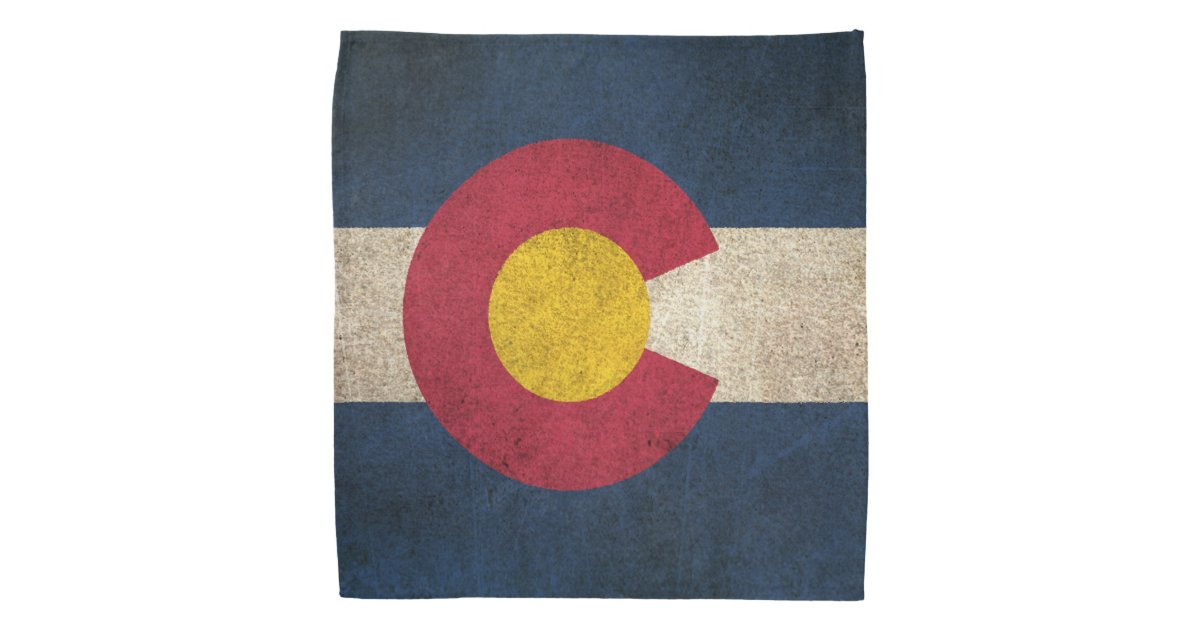 Vintage Distressed Flag of Colorado Bandana | Zazzle.com