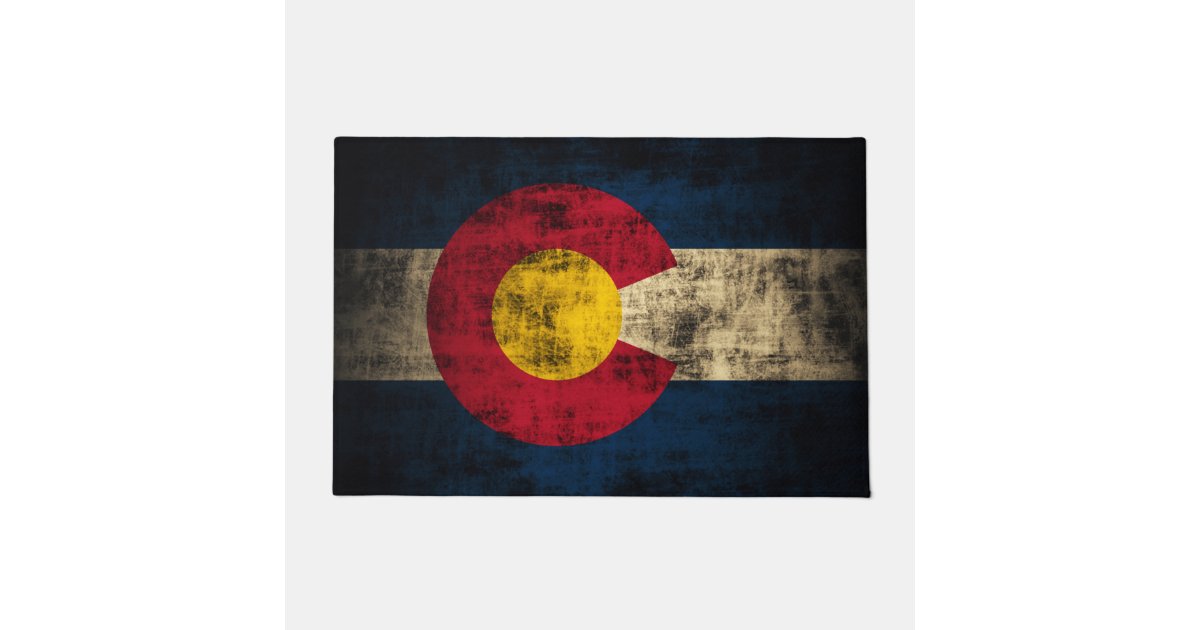 Vintage Distressed Flag of Colorado Doormat | Zazzle