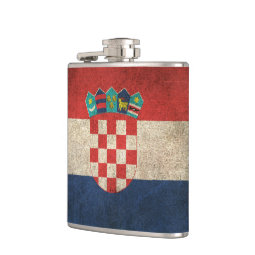 Vintage Distressed Flag of Croatia Flask | Zazzle