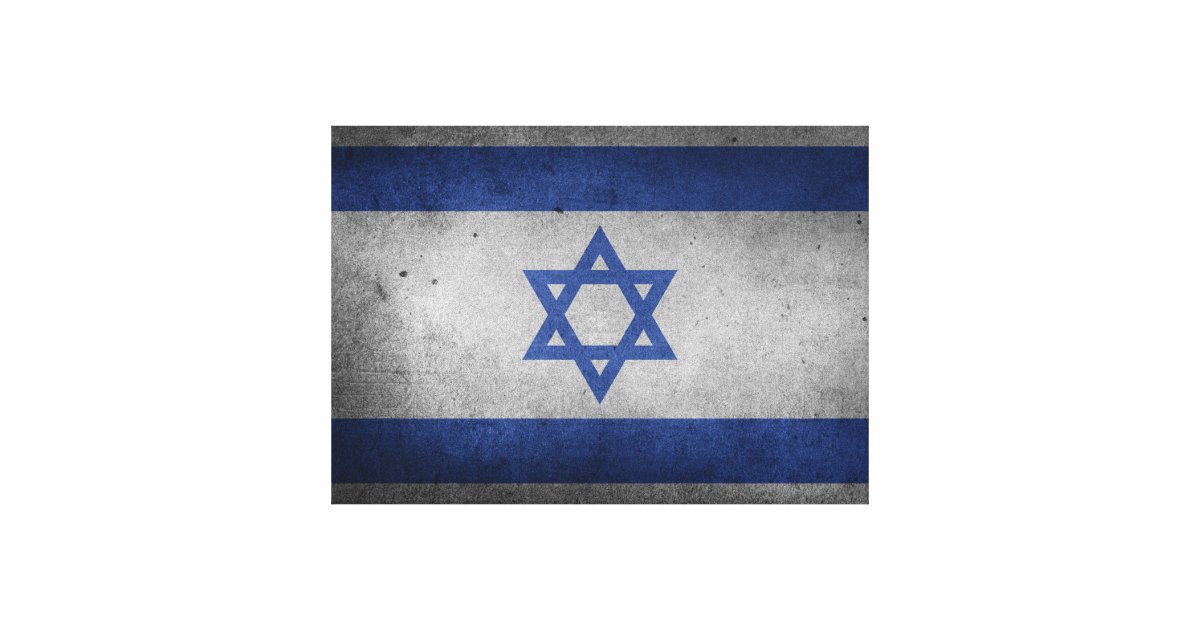 Vintage Distressed Flag of Israel Canvas Print | Zazzle