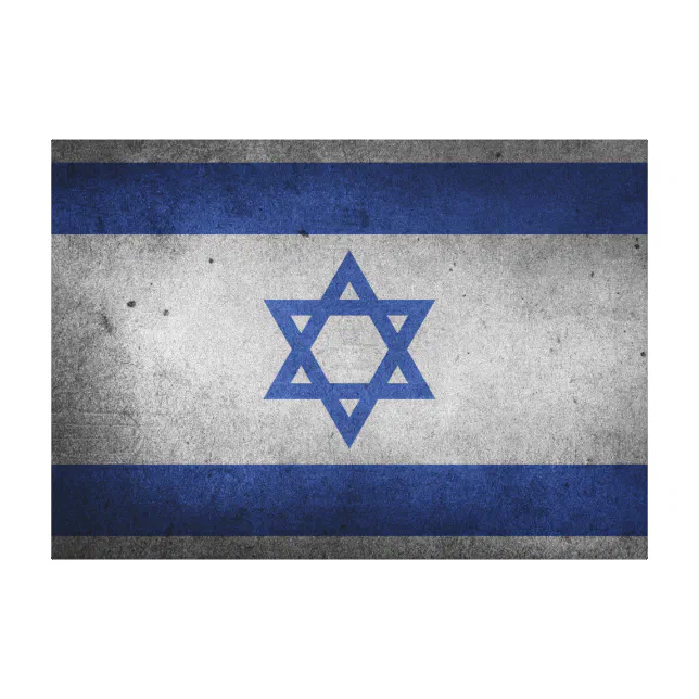 Vintage Distressed Flag of Israel Canvas Print | Zazzle