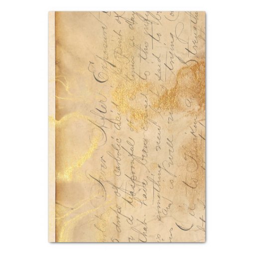 Vintage Distressed Letter with Cursive Decoupage Tissue Paper | Zazzle